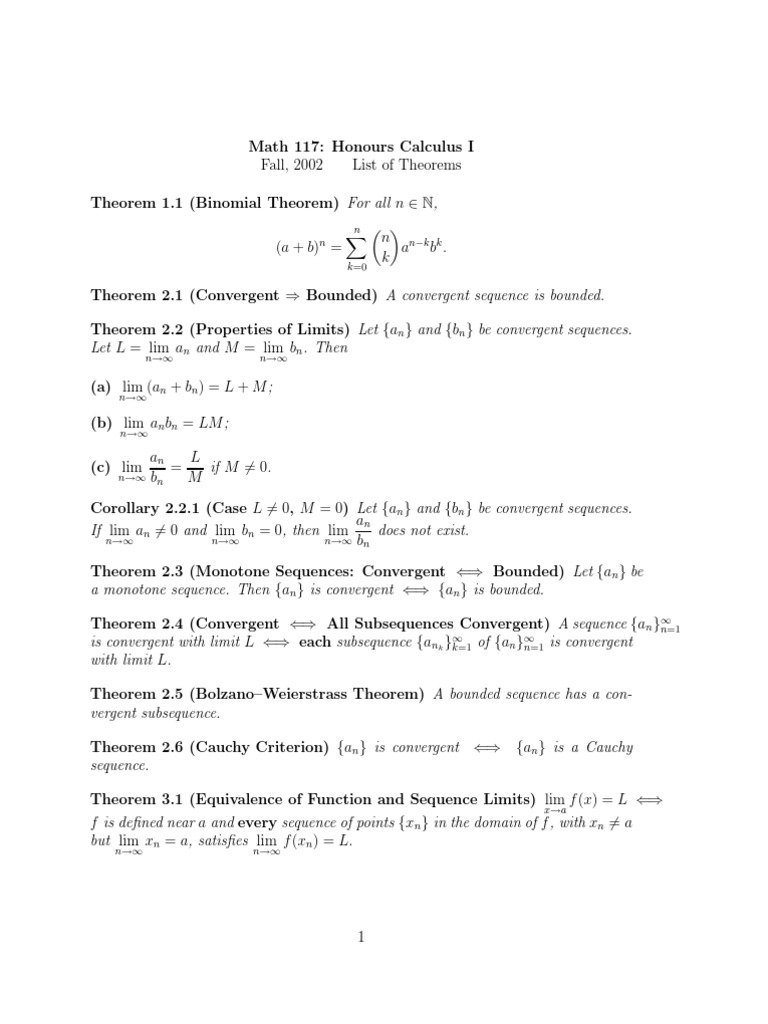 Theorems | PDF | Maxima And Minima | Continuous Function