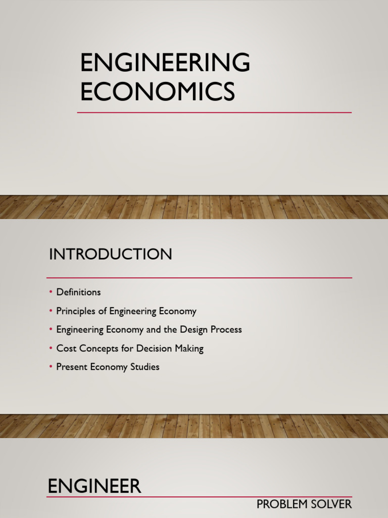 Engineering Economics | PDF