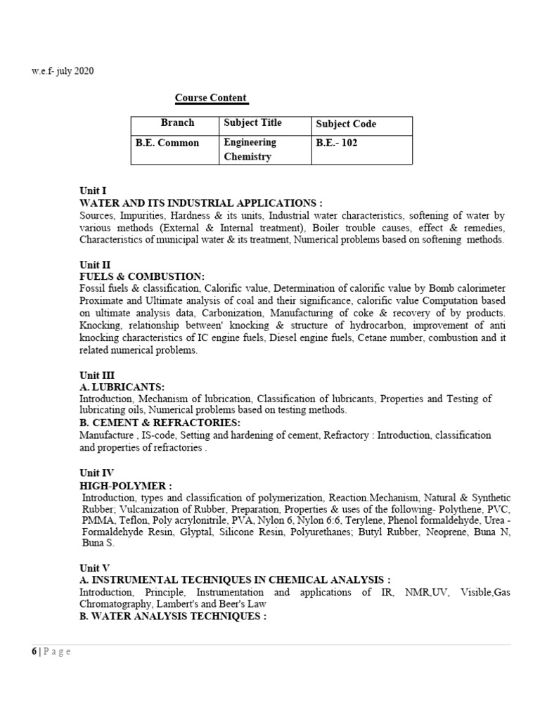 Syllabus For Engineering CS Branch | PDF