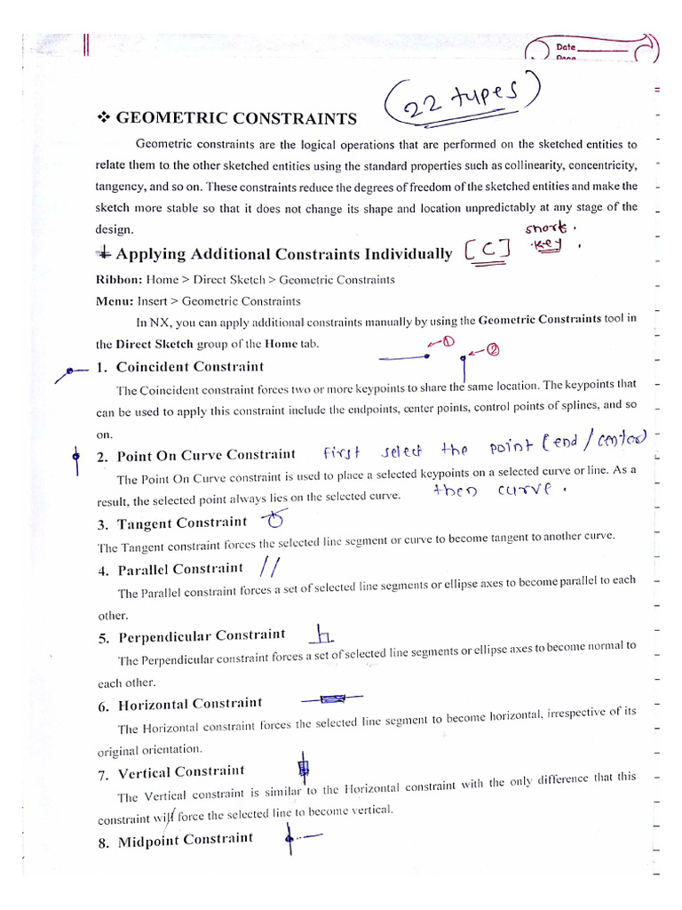 NX 12 Constraints | PDF