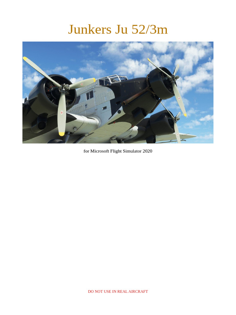 Junkers Ju 52 3m | PDF