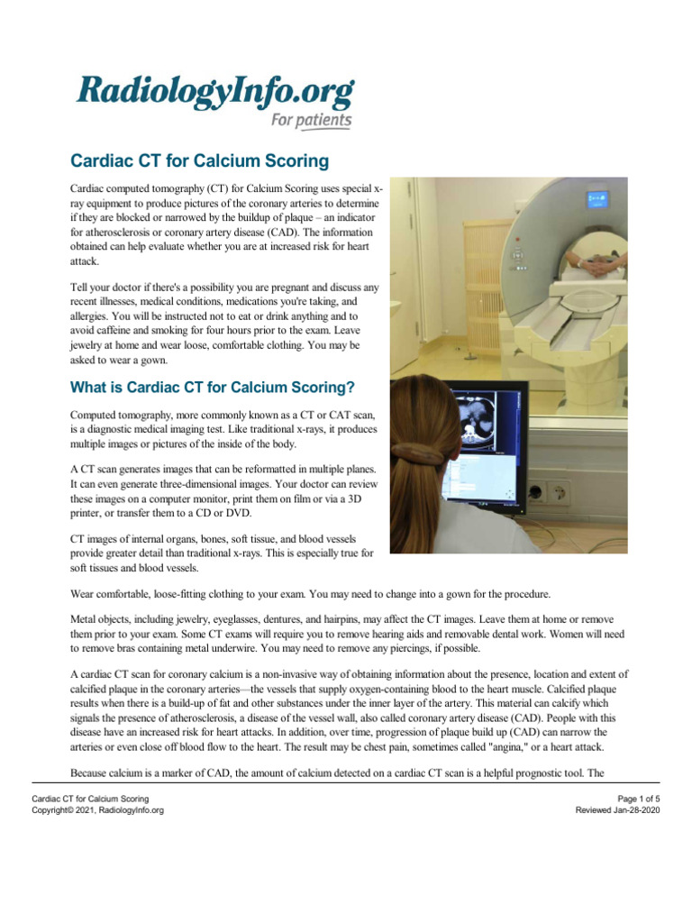 CT Calscoring | PDF