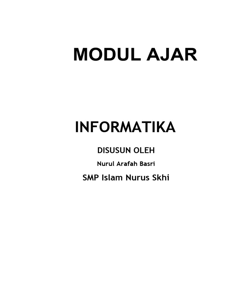 Modul Ajar Informatika | PDF Modul Ajar Informatika | PDF
