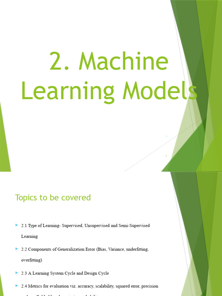 Machine Learning Models | PDF