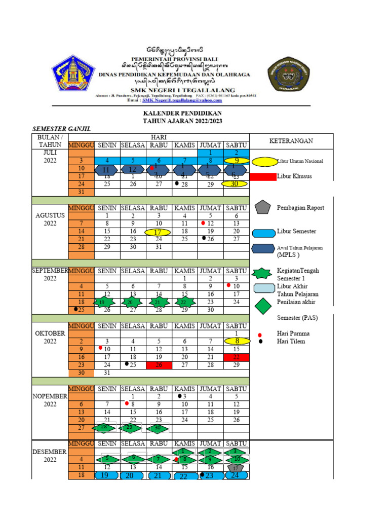 01 Analisis Kaleder 2022 2023 | PDF