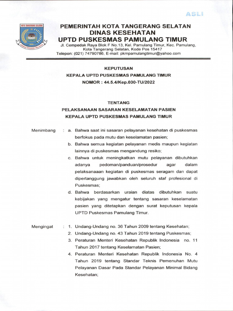 2022 SK Pelaksanaan SKP | PDF