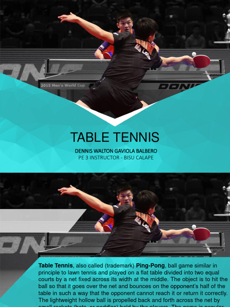 Table Tennis | Download Free PDF | Table Tennis | Ball Games