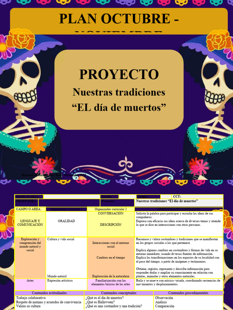 Proyecto Dia de Muertos | PDF | Aprendizaje | Conocimiento