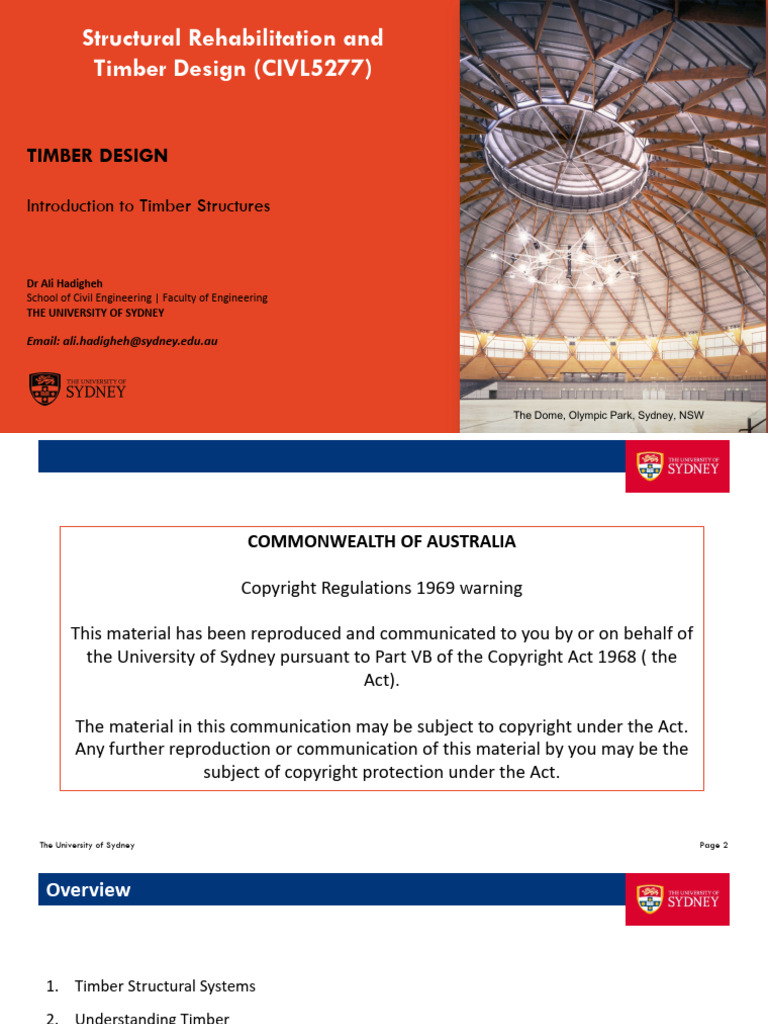CIVL5277 Lecture 7- Introduction to Timber Structures-1 | PDF