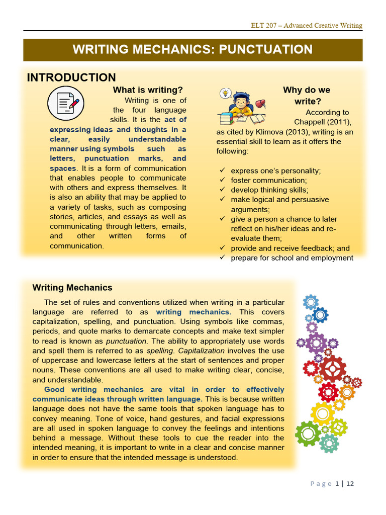 Mechanics of Writing Punctuation | PDF | Question | Bracket
