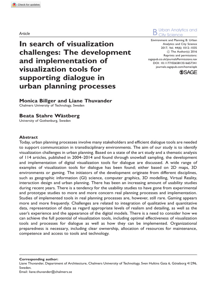 In Search of Visualization Challenges The Development and ... In Search of Visualization Challenges The Development and ...