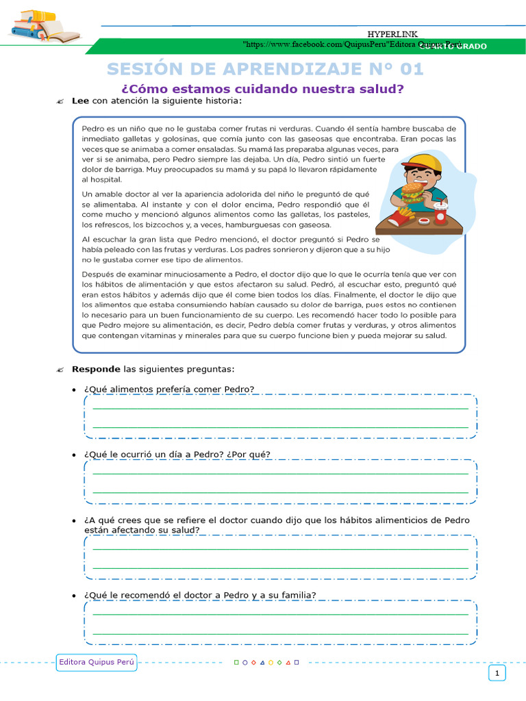 Anexo de Sesiones de Aprendizaje - EDA IX Semana 1 - Editora Quipus Perú | PDF