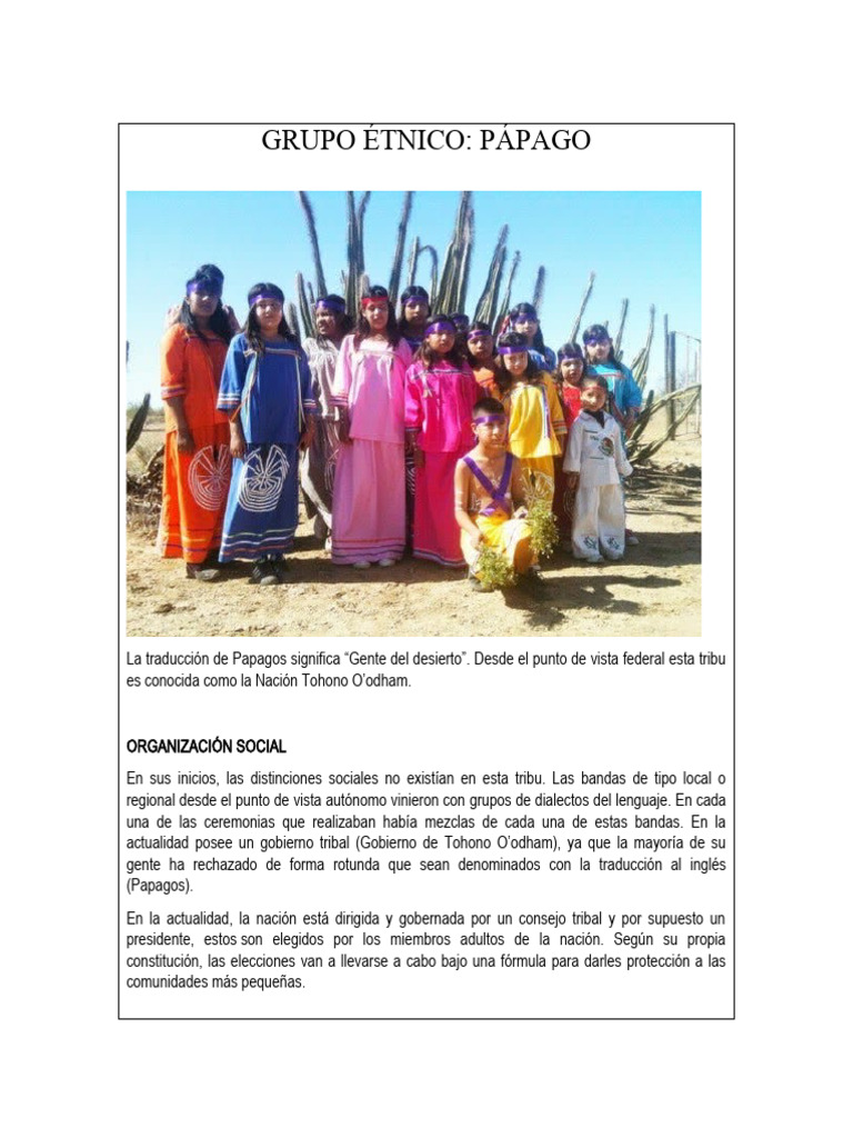 Grupo Étnico - Pápago | PDF