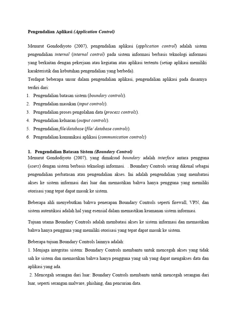 Audit Apllication Control | PDF