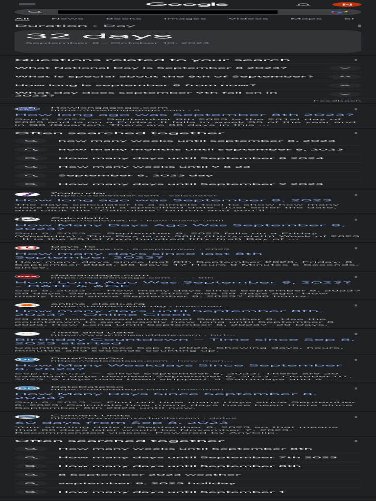 How Many Days Since September 8 2023 - Google Search | PDF How Many Days Since September 8 2023 - Google Search | PDF