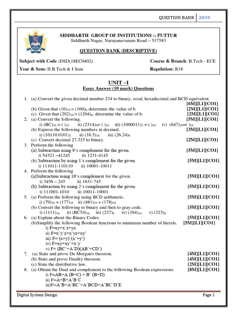 18ec0402-Digital System Design | PDF 18ec0402-Digital System Design | PDF