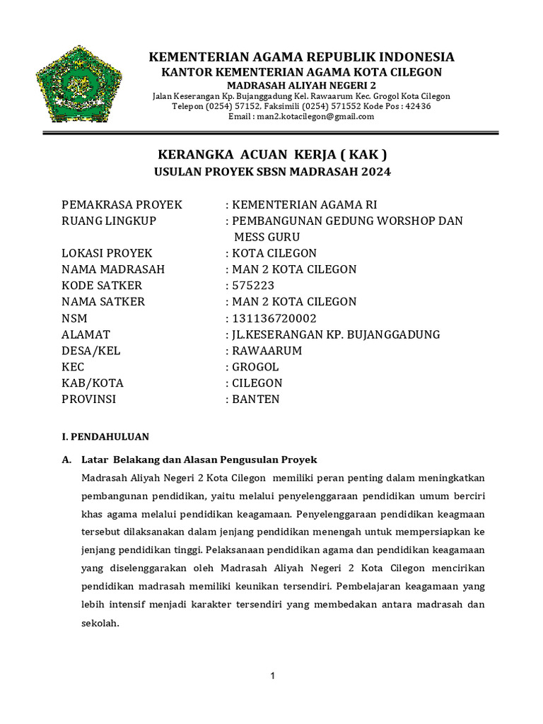 6 Kerangka Acuan Kerjaw | PDF