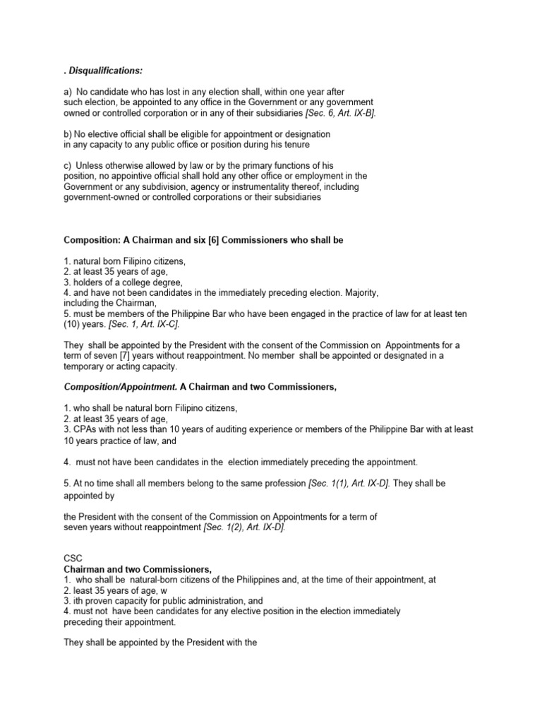 Disqualifications | PDF