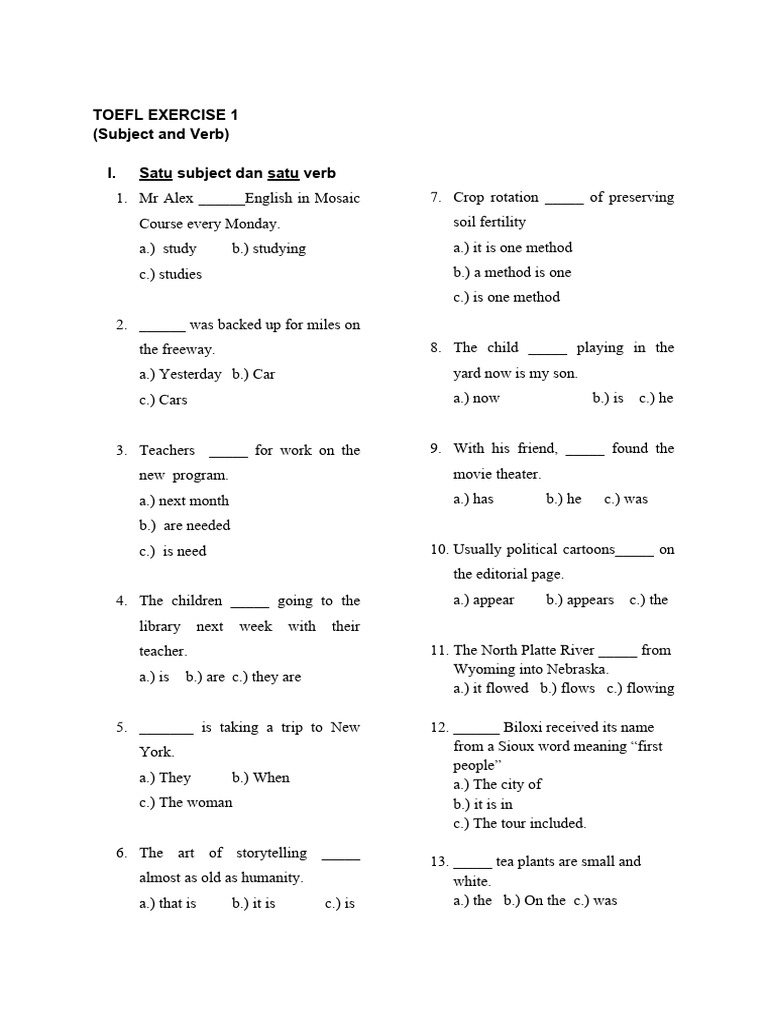 Toefl Exercise 1 | PDF | Agriculture | Horticulture