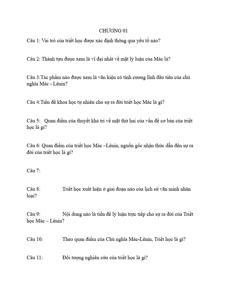 C1, On Triet, Goi SV | PDF