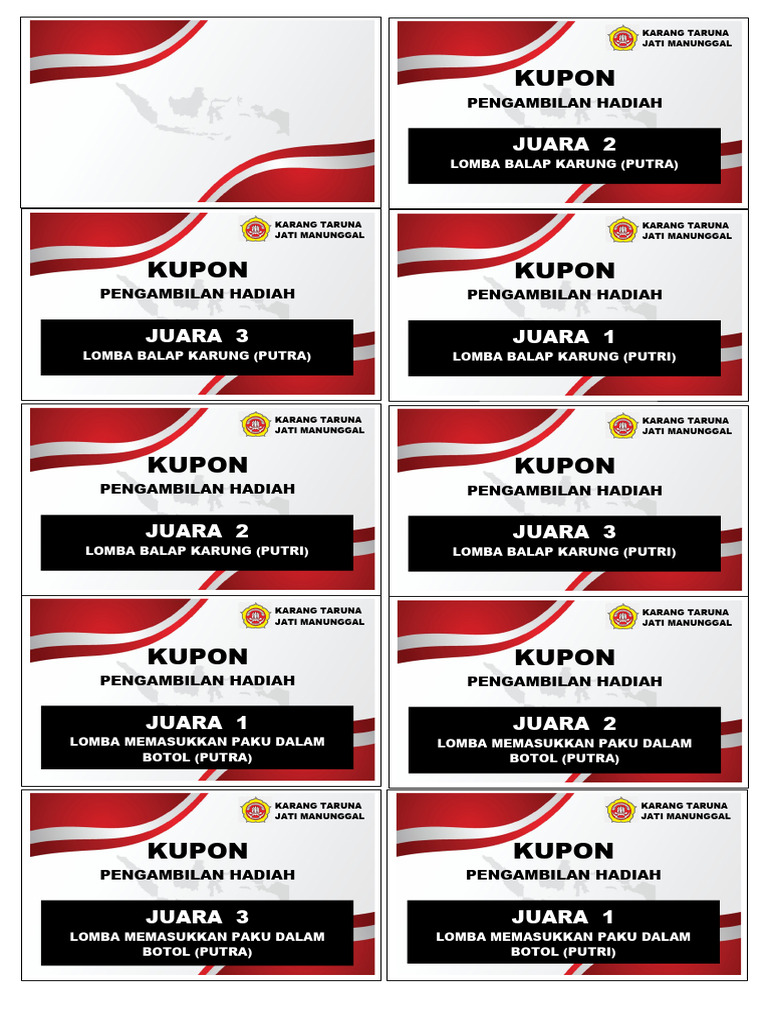 Kupon Pengambilan Hadiah | PDF