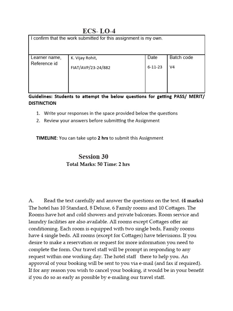 ECS LO-4 Assignment Guidelines | PDF