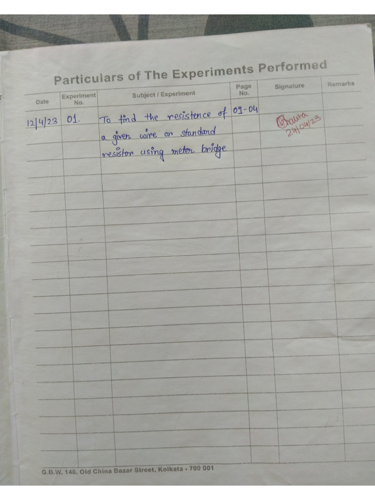 Physics Practical - No.1 | PDF