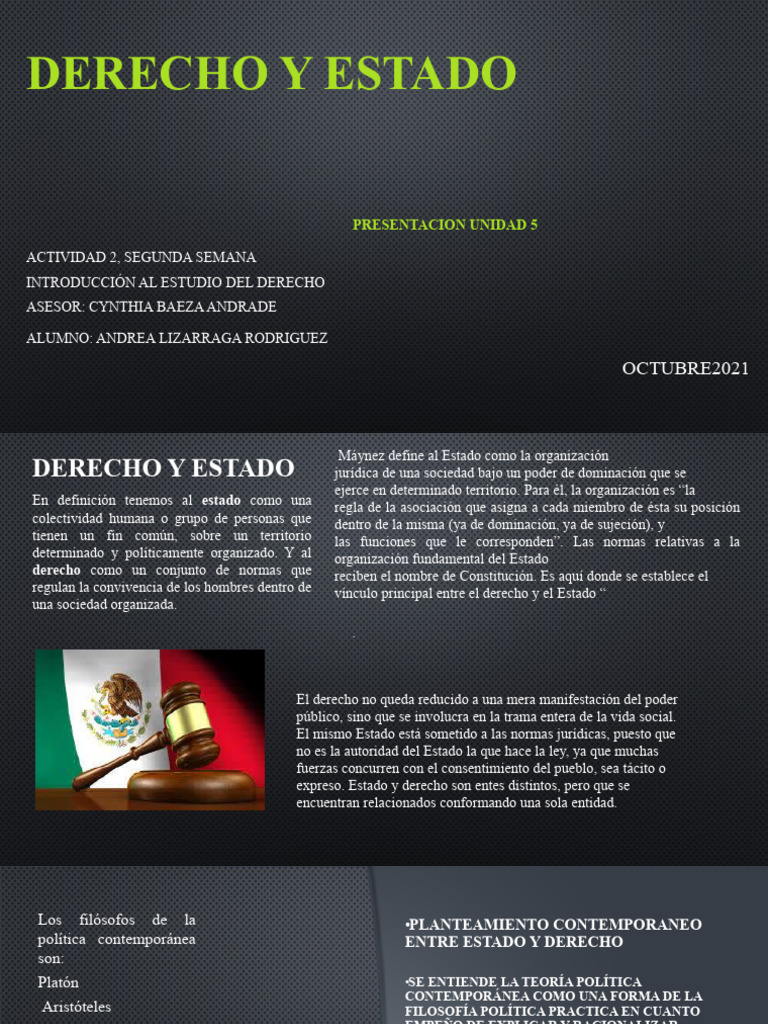 Derecho Y Estado Diapositiva Descargar Gratis Pdf Estado Política