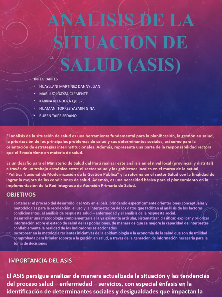 Análisis de Situación de Salud (ASIS) | PDF