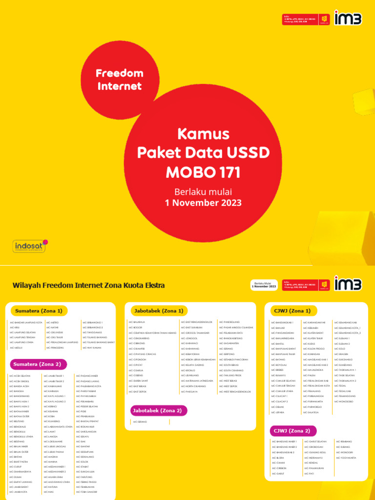 Paket Data Freedom Internet Zona 1 | PDF