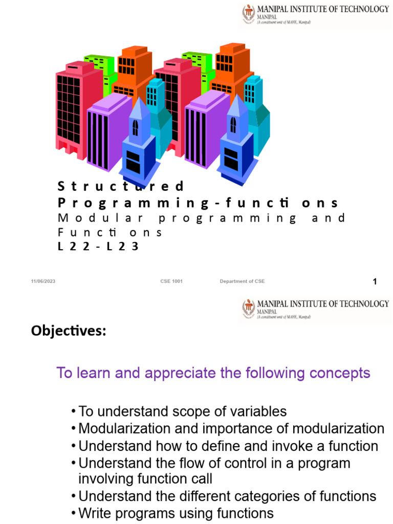L22 L23 Modular Programming | PDF | Parameter (Computer Programming) | C++