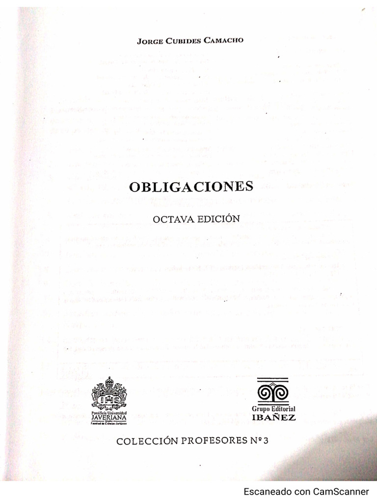 Cubides, Jorge - Obligaciones | PDF