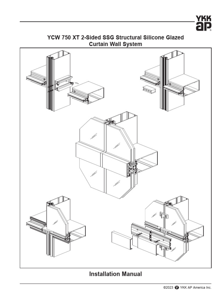 YCW 750 XT 2-Sided SSG Structural Silicone Glazed Curtain Wall System ...