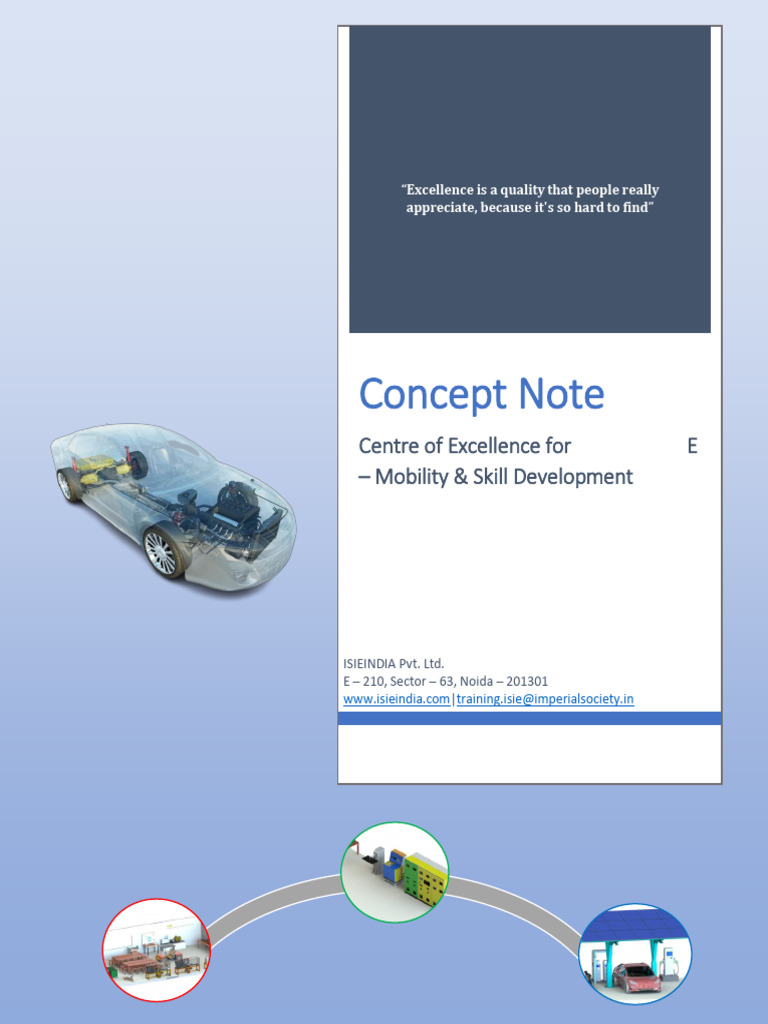 Concept Note - EV Tech Lab - CoE-EV | PDF | Innovation