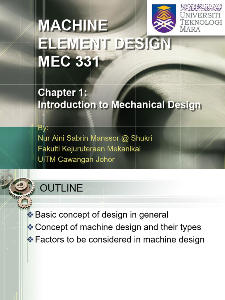 Introduction To Mechanical Design | PDF