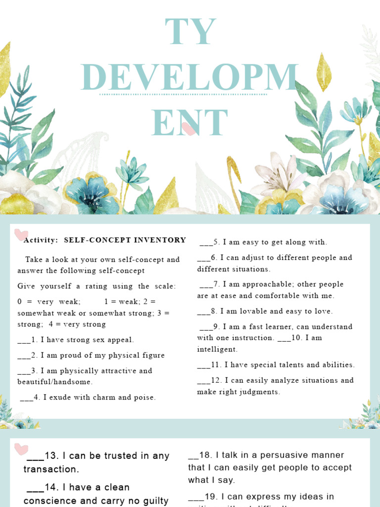 Personality Development | Download Free PDF | Self Concept | Disciplines