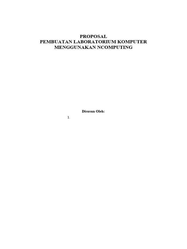 Proposal Pembuatan Labkom | PDF