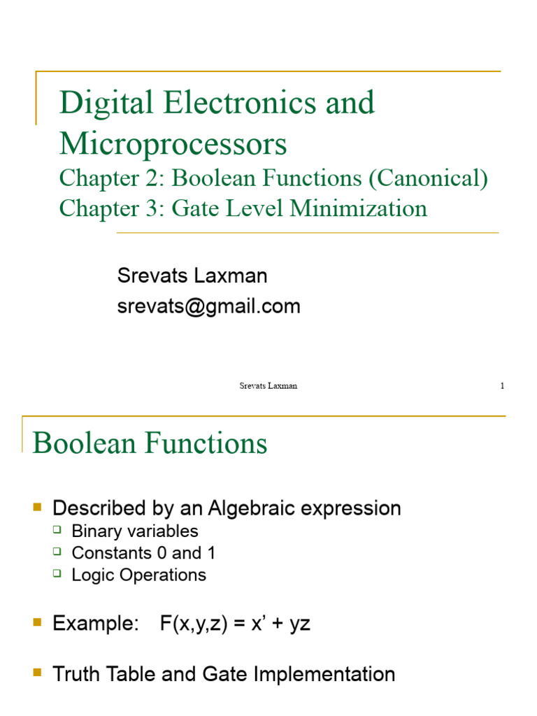 Digi Chapter2 3 Boolean Fns Gate Level Minimization Pdf Theoretical Computer Science