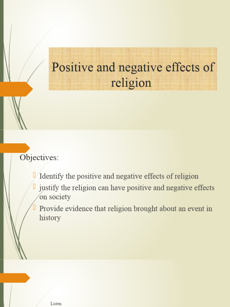 Positive and Negative Effects of Religion | PDF