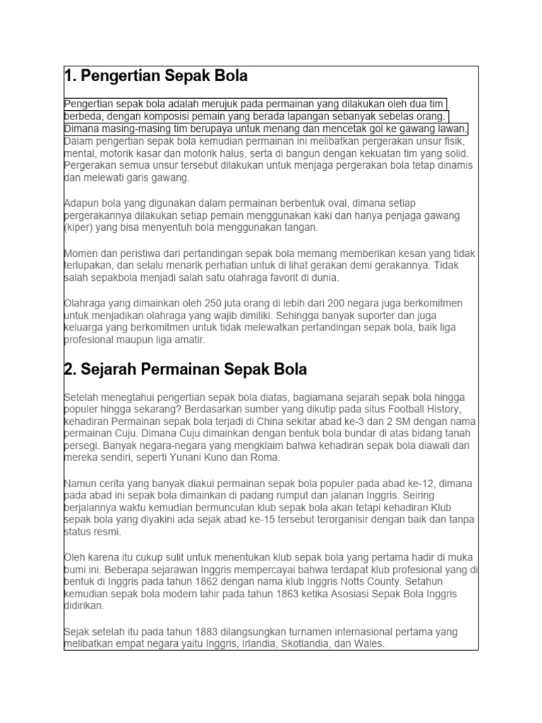 Mentahan Tugas Pjok Kelompok | PDF