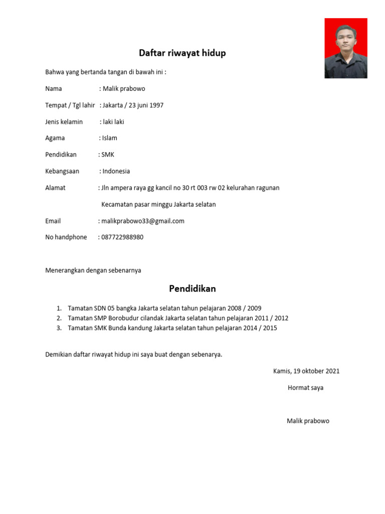 CV Malik Prabowo | PDF