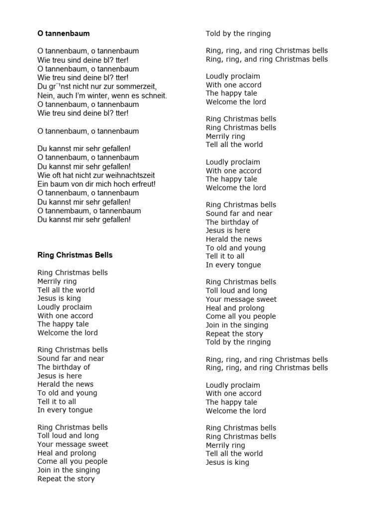 O Tannenbaum | PDF | German Songs