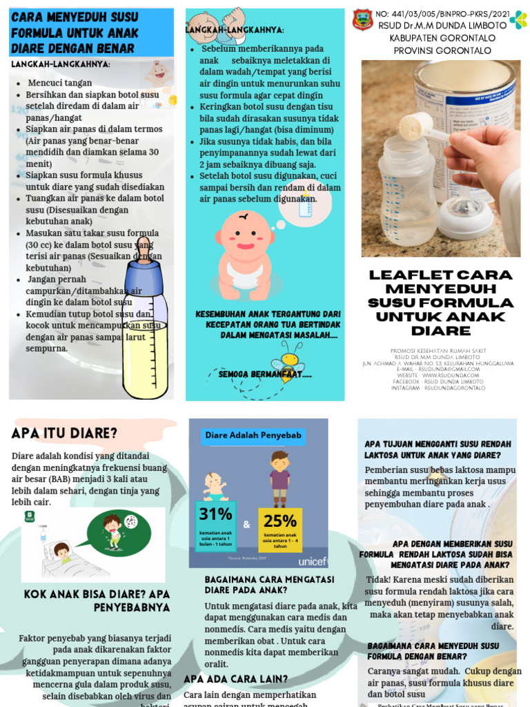 Leaflet Cara Menyeduh Susu Formula Yang Benar | PDF