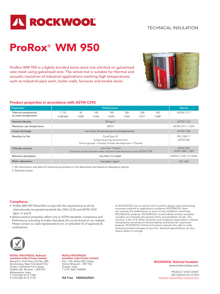 RW Ti Pds Prorox WM 950 Astm India | PDF