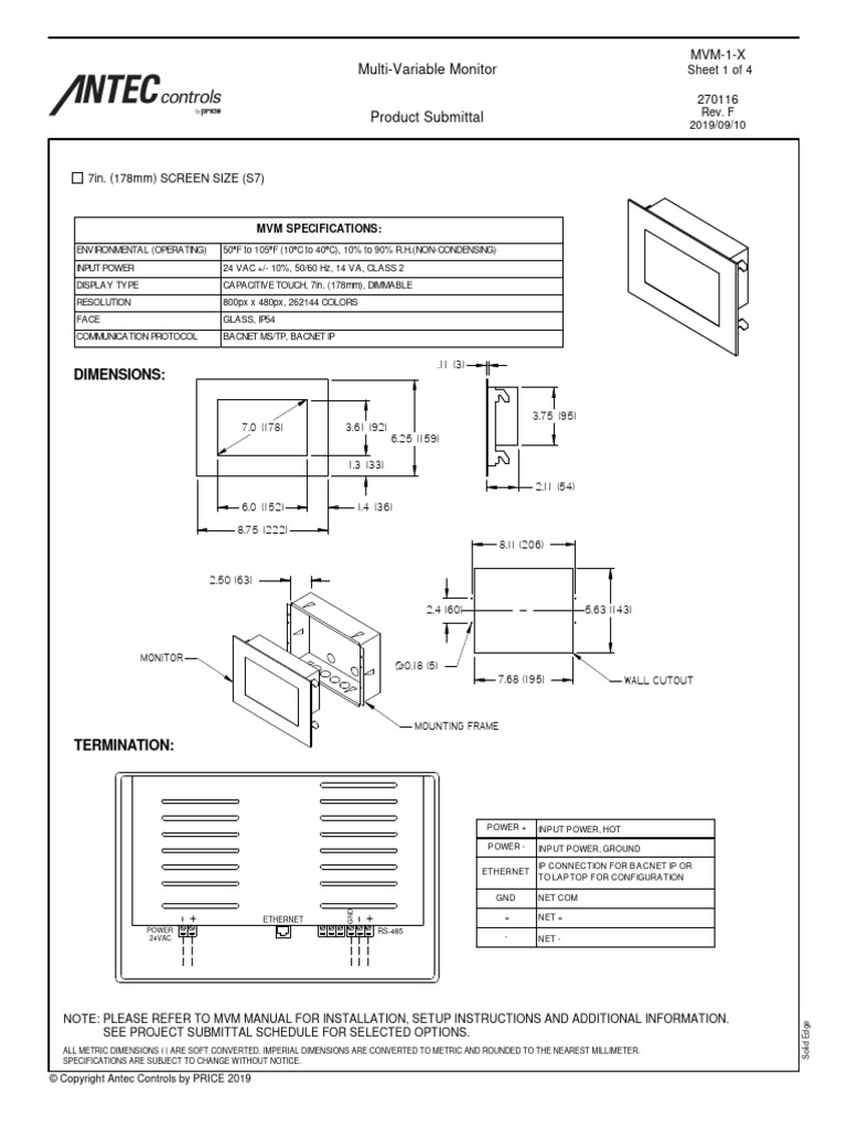 Display Panel - MVM Series Specification PDF | PDF