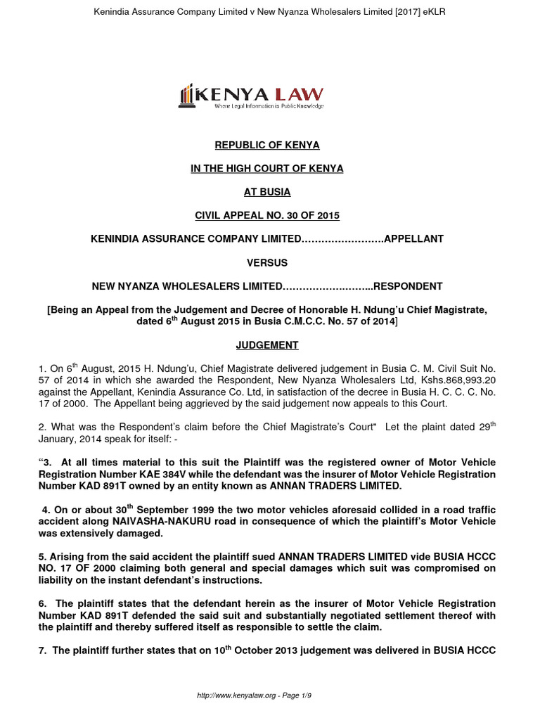 Civil Appeal 30 of 2015 | PDF | Estoppel | Lawsuit