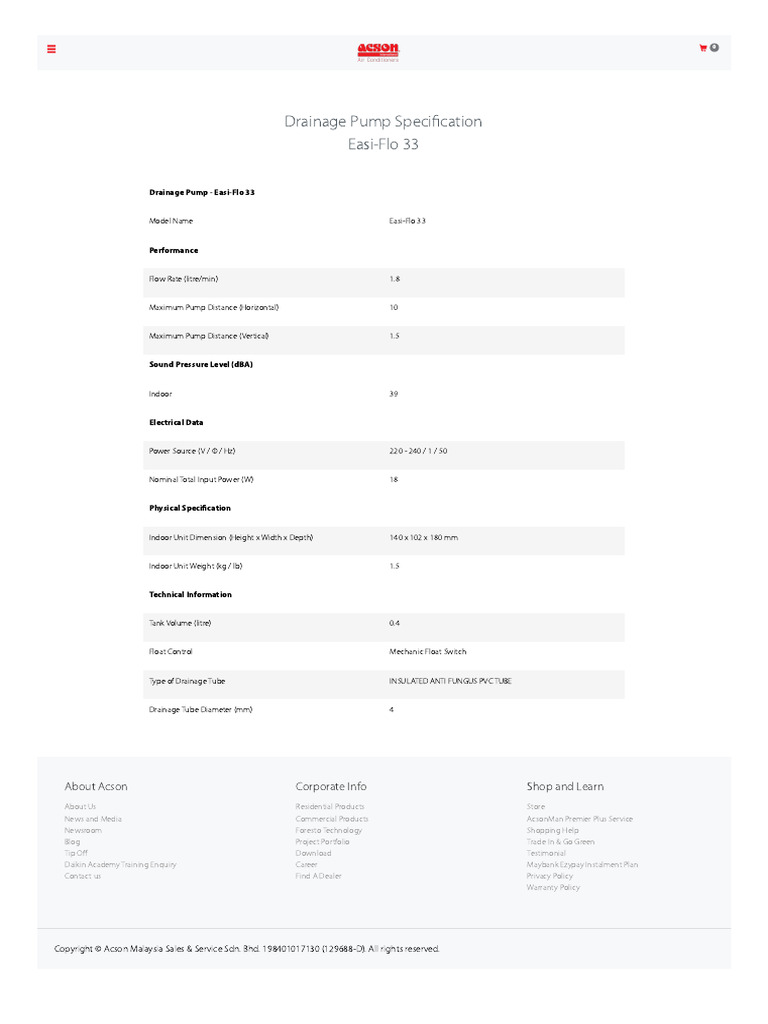 Product Catalogue (Drain Pump) | PDF | Mechanical Engineering | Equipment
