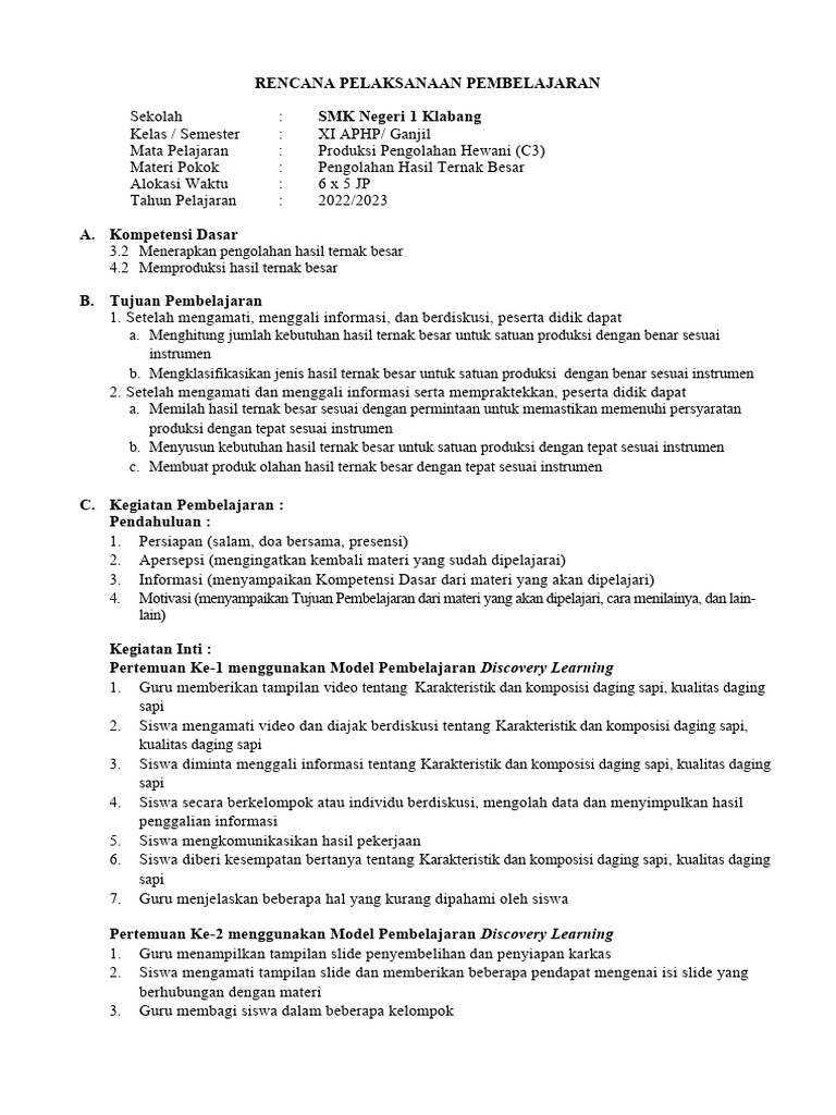 RPP - PPH - XI APHP - Buku 3 | PDF