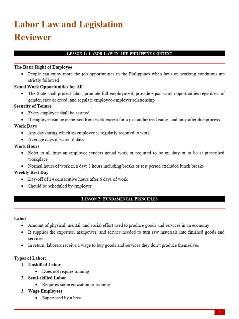 Labor Law Exam | PDF | Employment | Labour Law