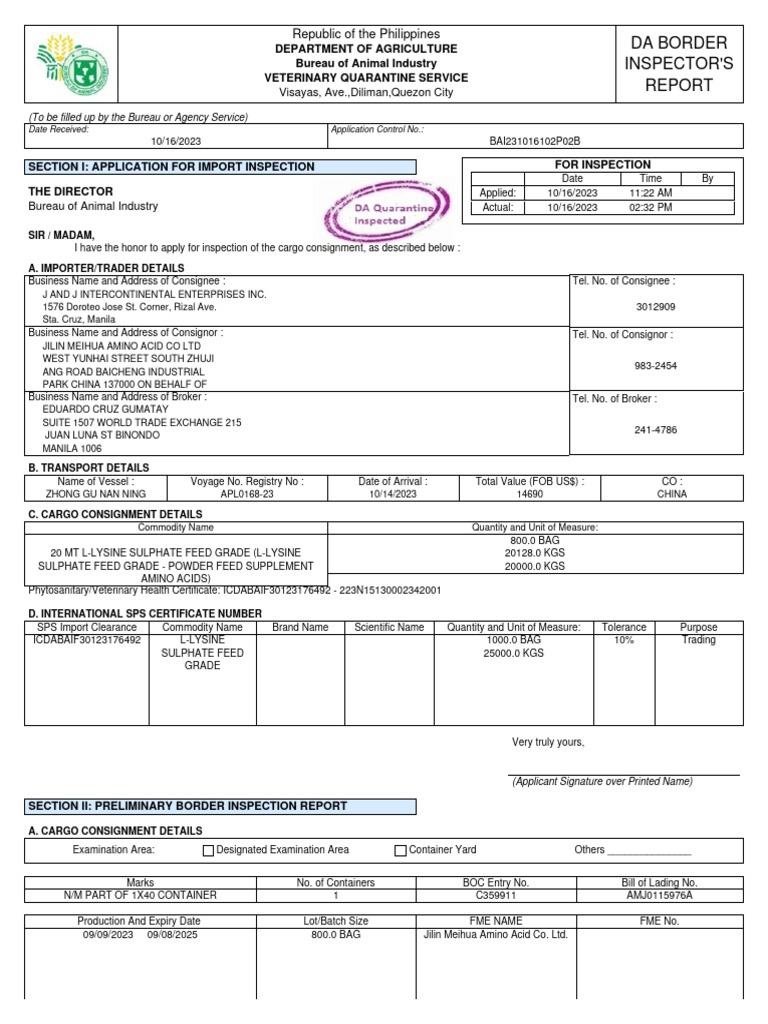 Rfi With Stamp C 359911 | PDF